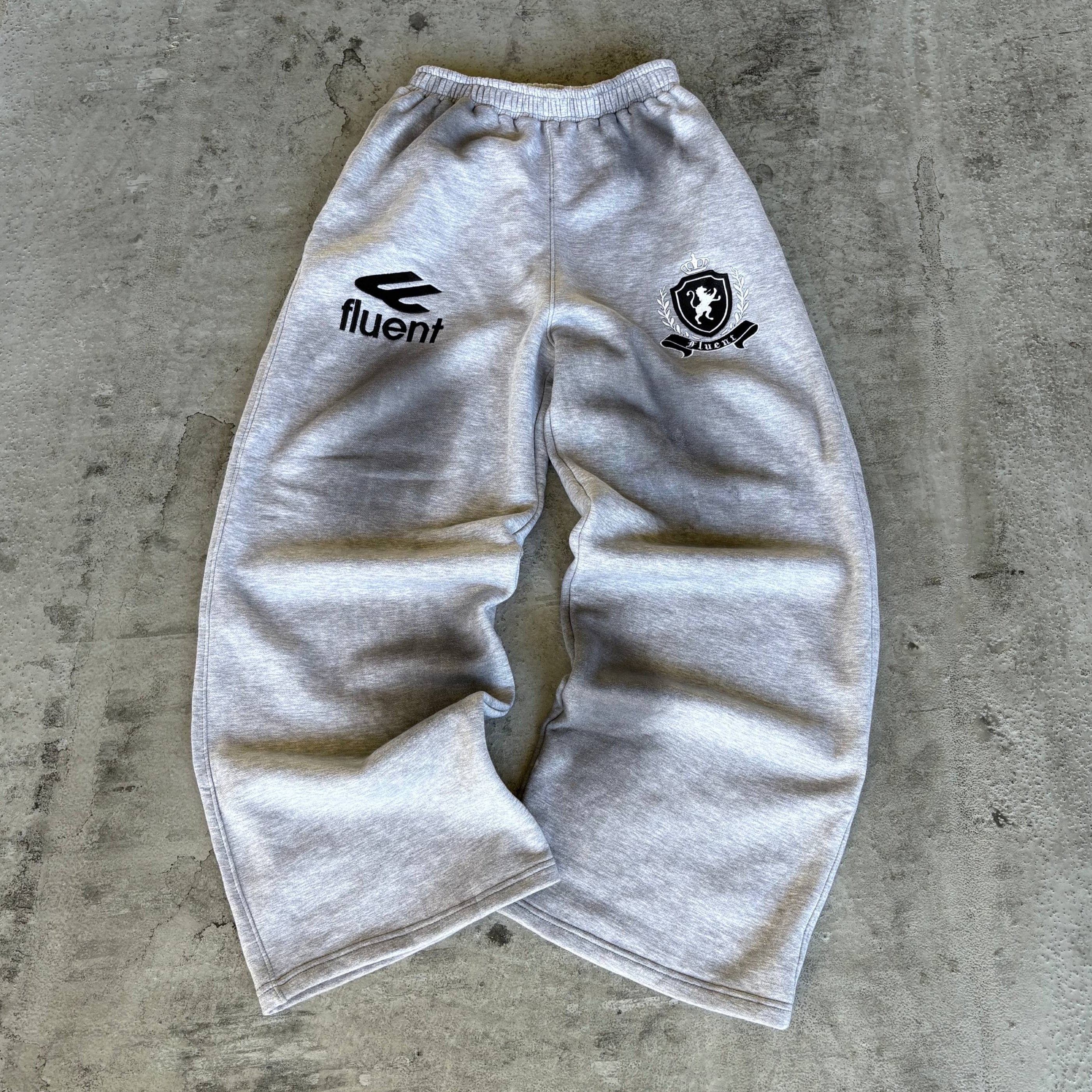 Crested Sweatpants Grey – fluent